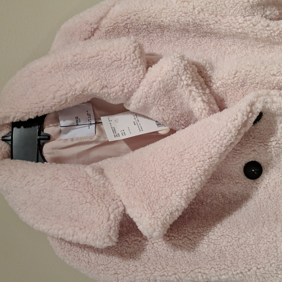 Mango | Jackets & Coats | Mango Double Breasted Short Teddy Jacket ...